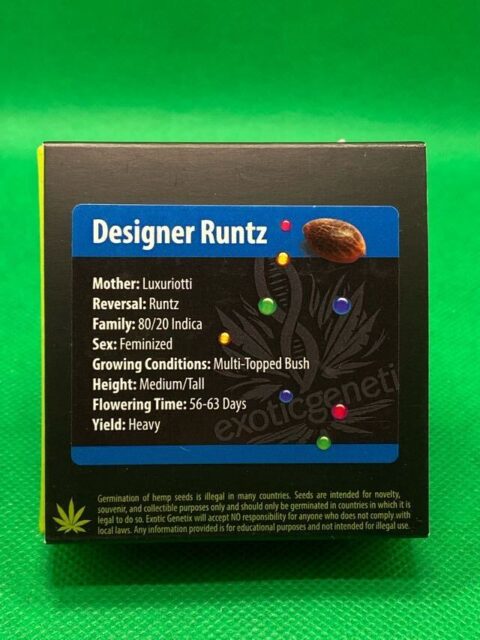 Lot #935 Exotic Designer Runtz (Luxuriotti x Runtz) [Fem] [6pk] | SHN ...